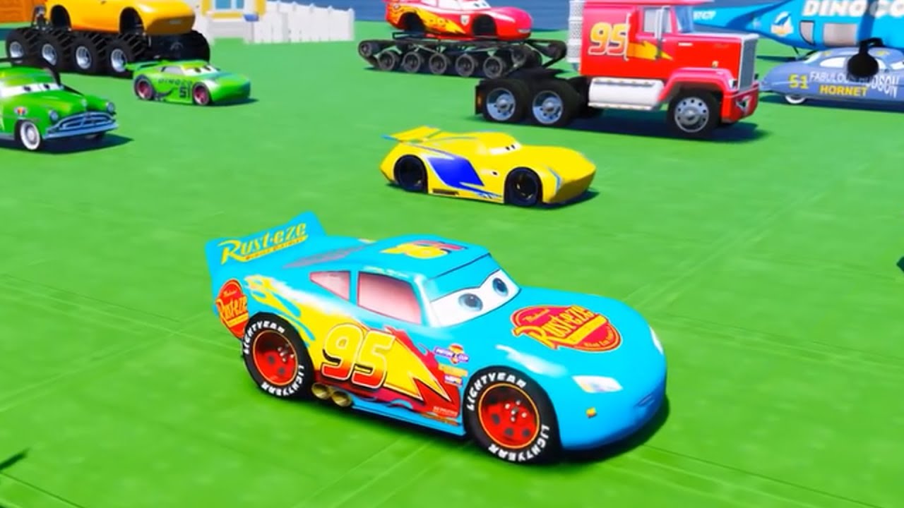 Cars 3 Lightning Mcqueen in space Underwater Learn Colors Cars cartoon ...