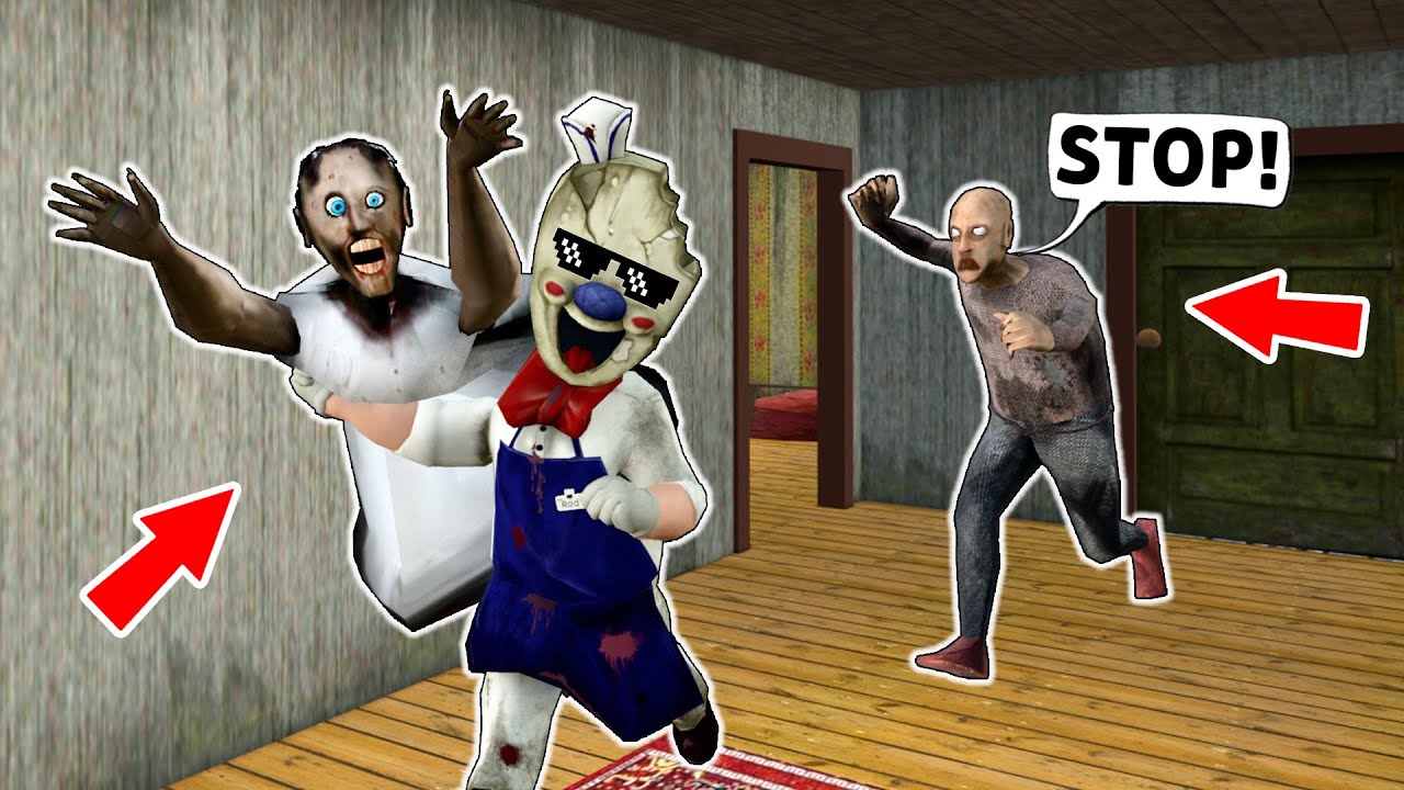 Ice Scream vs Grandpa vs Secret Love Granny - funny horror animation ...