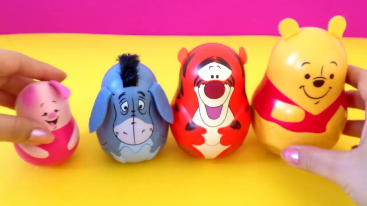 Winnie the Pooh Stacking Cups Surprise Tigger Eeyore Piglet - YouTube