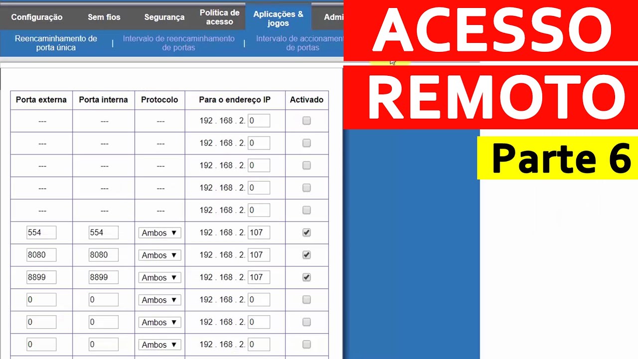 Liberando portas no roteador - Exemplo prático (2020) - YouTube