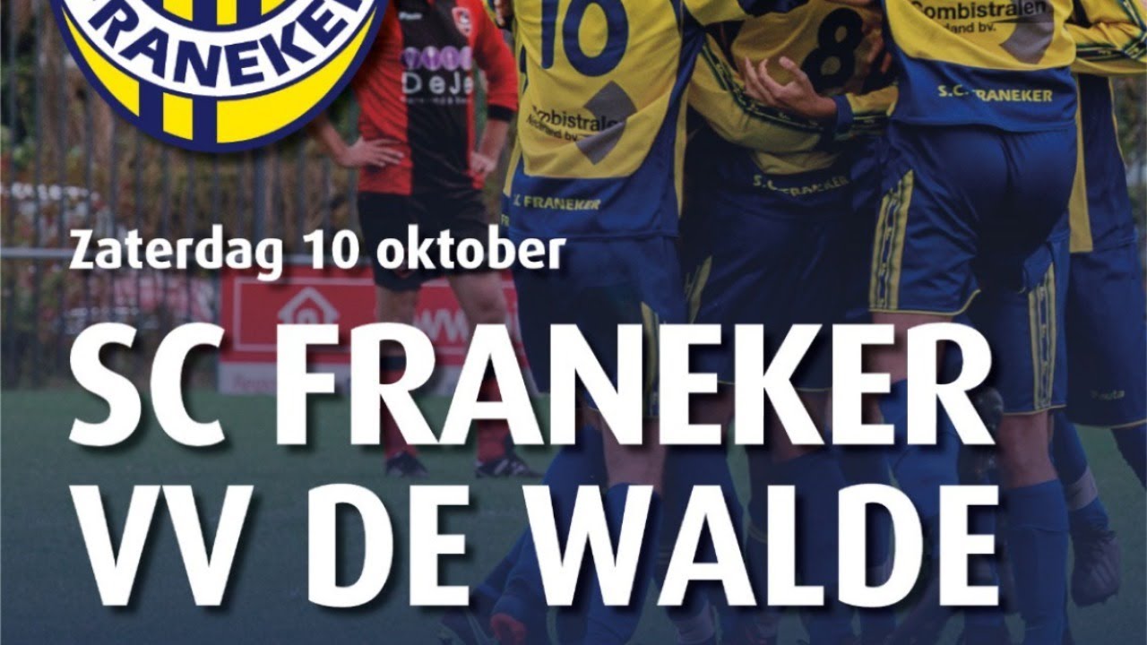 Livestream SC Franeker - VV de Walde - YouTube