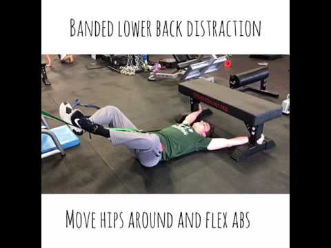 Banded lower back distraction - YouTube