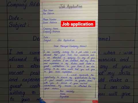 How To Fill The Address Format For Jobs