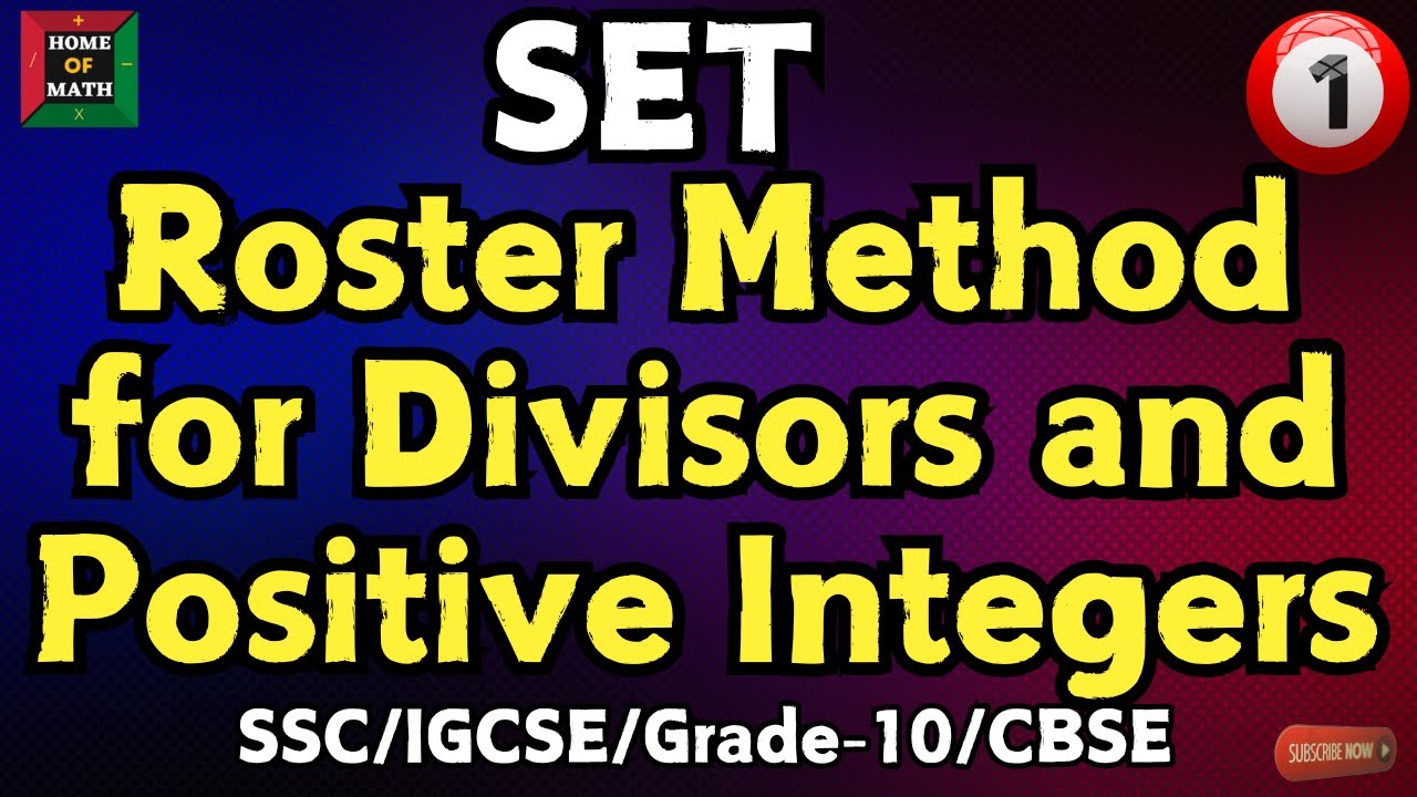 Simplifying Sets: Roster Method for Divisors and Inequalities - YouTube