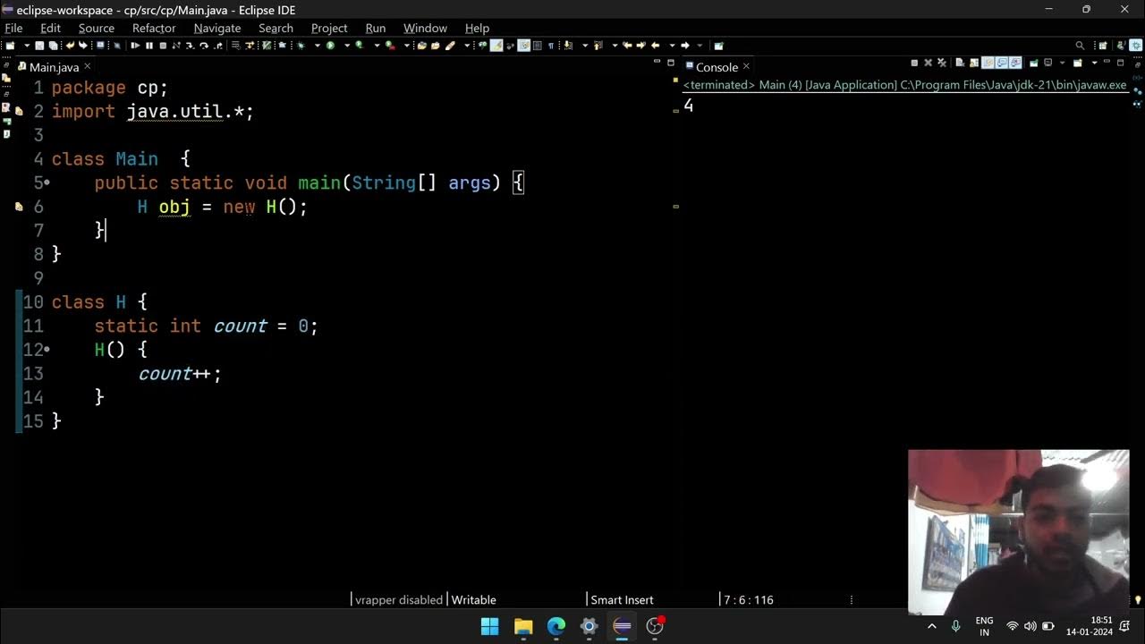 static and non static variables in java - YouTube