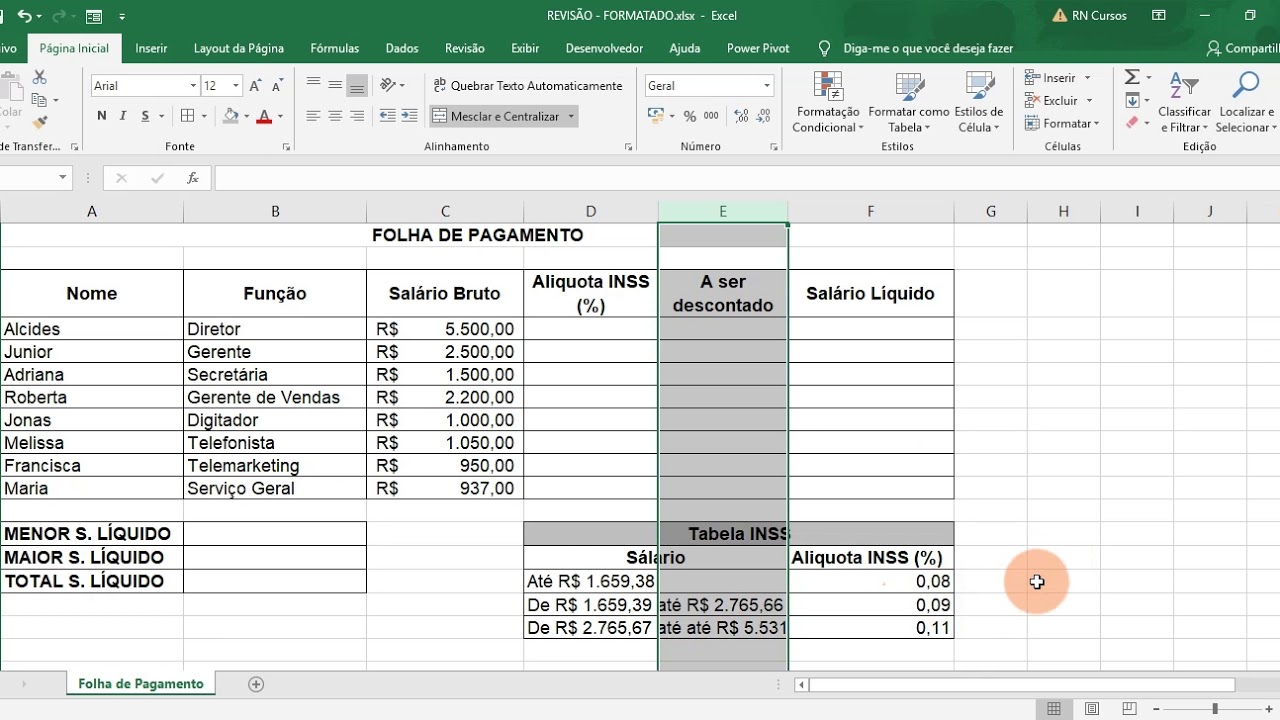 Revisão Prática de Excel 2020 - YouTube