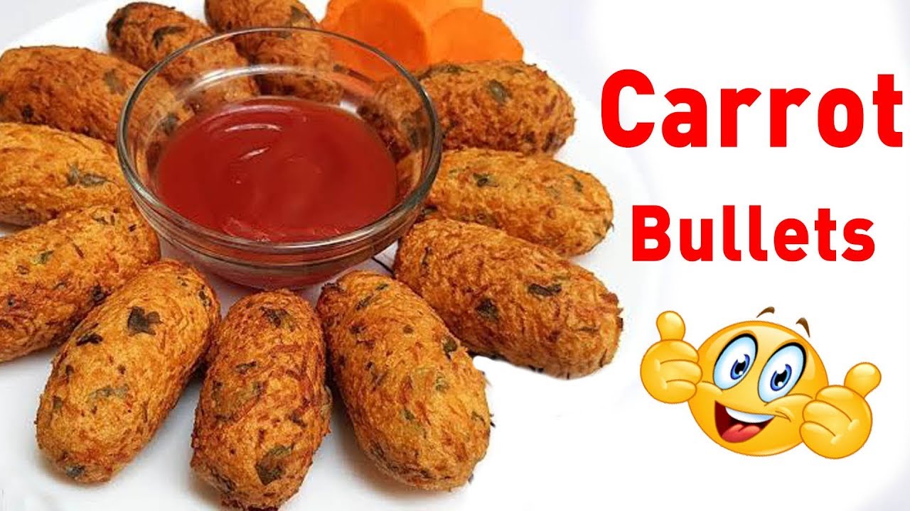 Carrot Bullets | Healthy snack recipe | Carrot Balls | Carrot Fritters ...