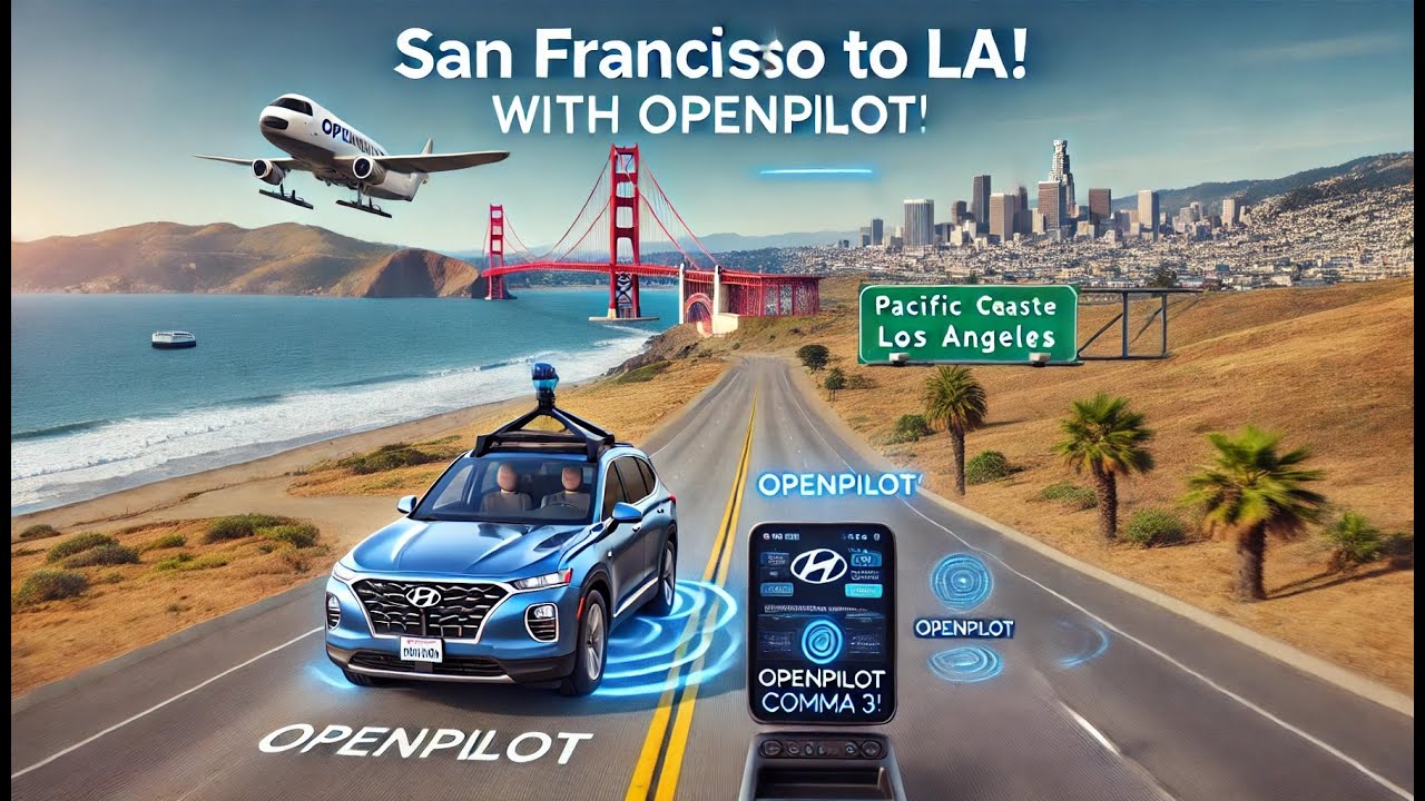 🚗 San Francisco to LA Hands-Free with OpenPilot! | Comma 3 Road Trip 🛣️ - YouTube