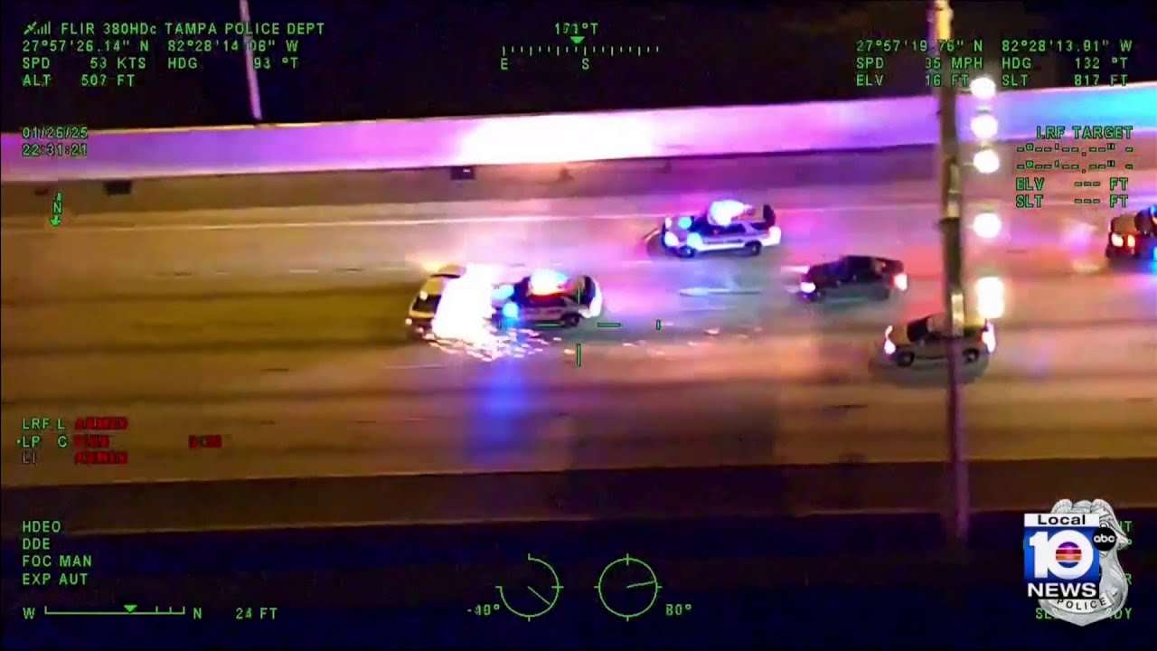 Video shows crashing end to Florida police chase - YouTube