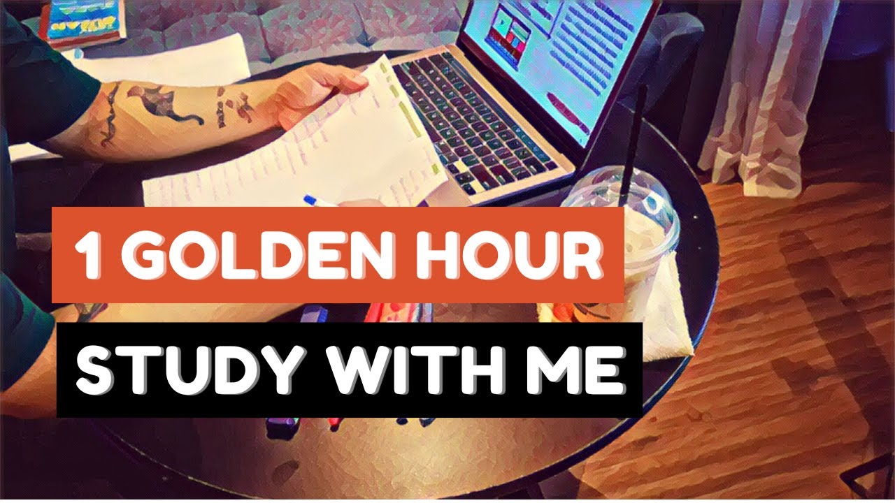 📚 1 GOLDEN HOUR STUDY WITH ME WITH CALM PIANO MUSIC | POMODORO (25/5 ...
