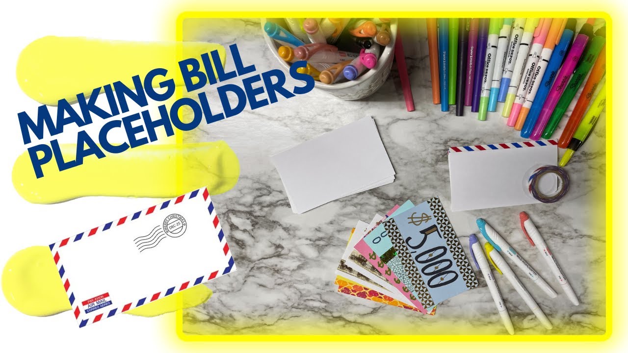 How to make FREE bill place holders for your cash stuffing!! - YouTube