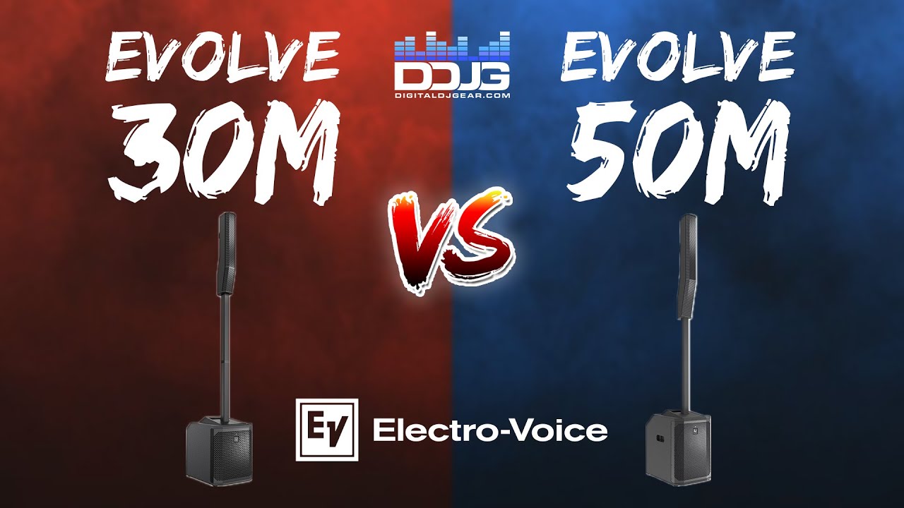 Electro-Voice EVOLVE 30M VS 50M Portable Powered Column Speakers Details and Best Uses - YouTube