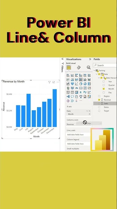 line and Column Graph in Power BI - YouTube