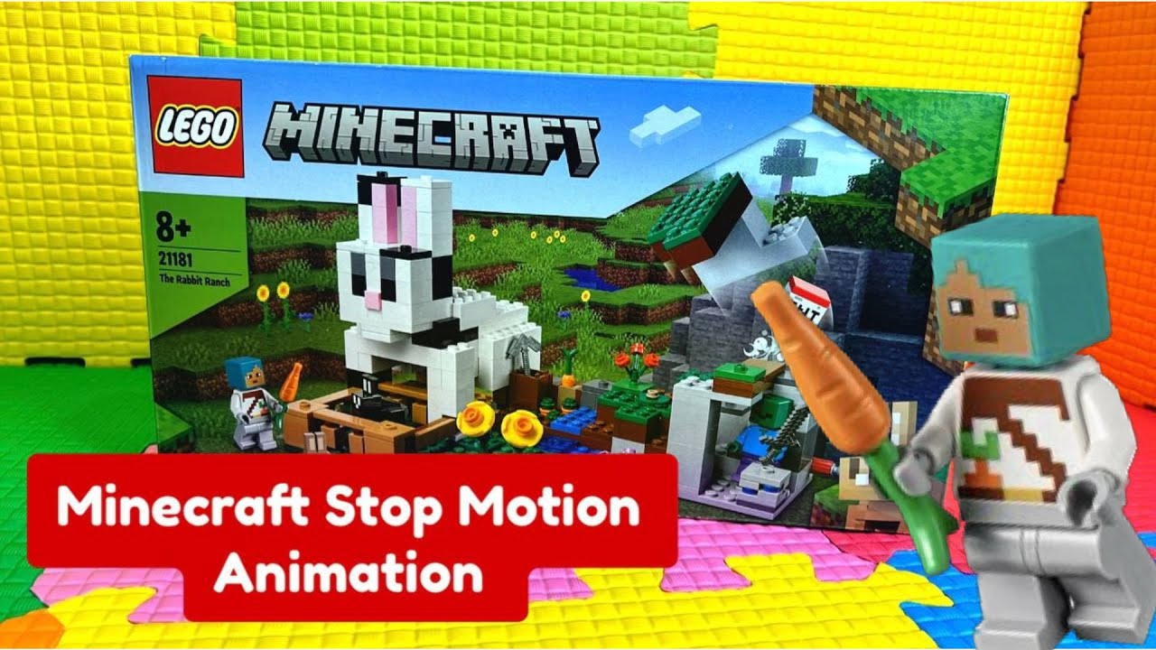 LEGO Minecraft #21181 The Rabbit Ranch - Stop Motion Animation # ...