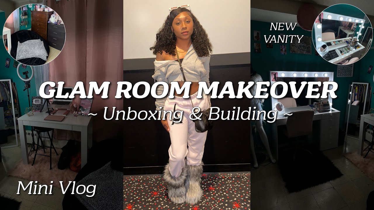 DAILY VLOG: NEW VANITY || DIY LASHES, UNBOXING, ORGANIZING VANITY - YouTube
