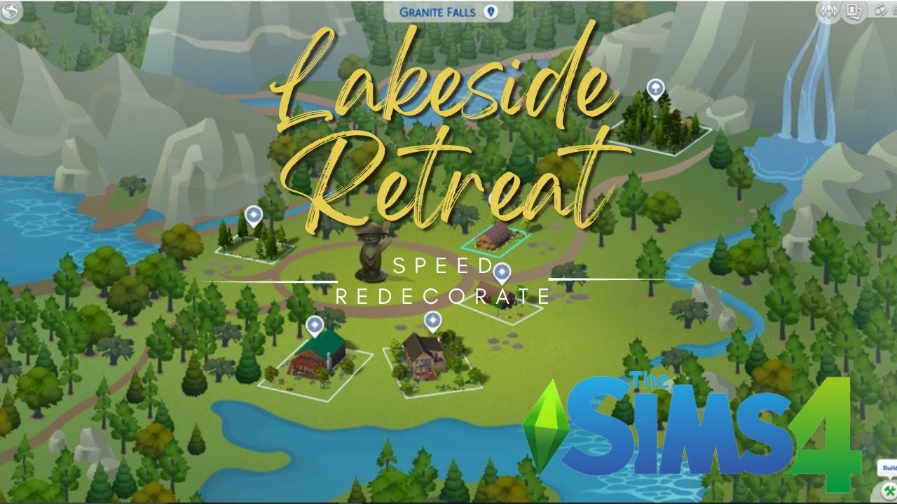 Sims 4 My Sims Shenanigans Lakeside Retreat Speed Redecorate - YouTube