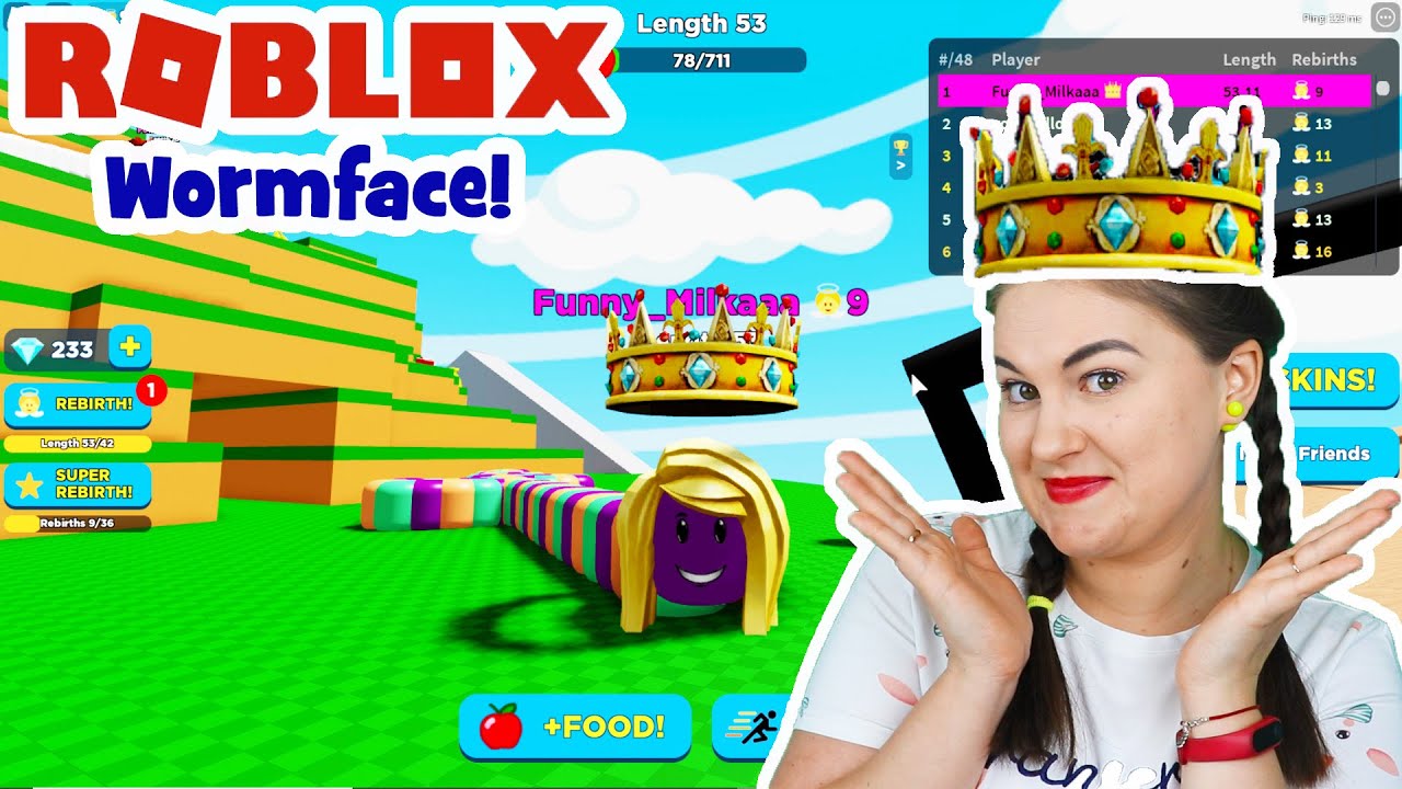 Корона будет моя в Wormface! Roblox - YouTube