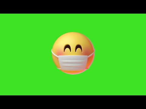 Blushing Emoji green Screen Video