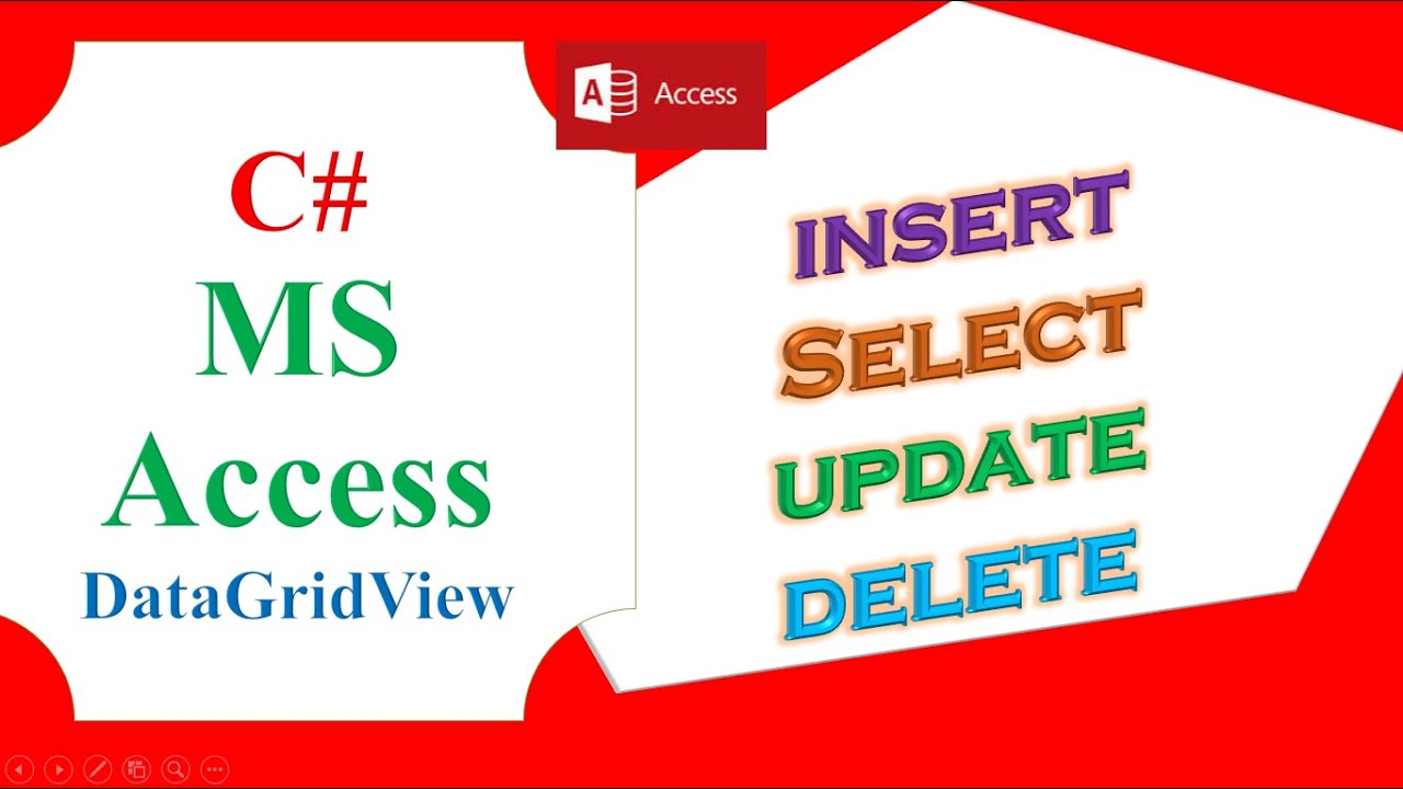 C Datagridview Access Database Insertselectupdatedeleteclear Full Youtube