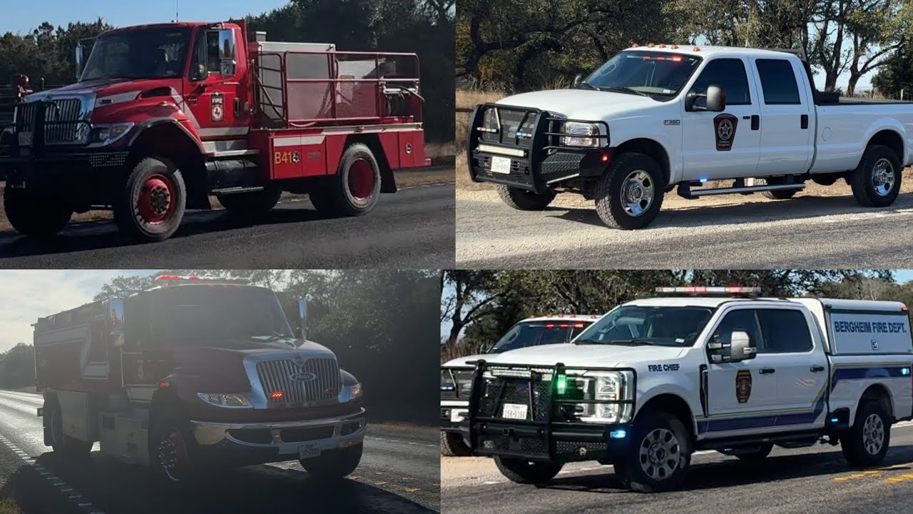 Boerne & Bergheim Fire Department Brush Fire Response - YouTube