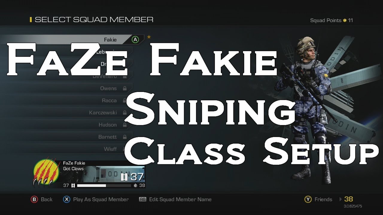 FaZe Fakie | CoD Ghosts Sniping/Trickshotting class setup - YouTube