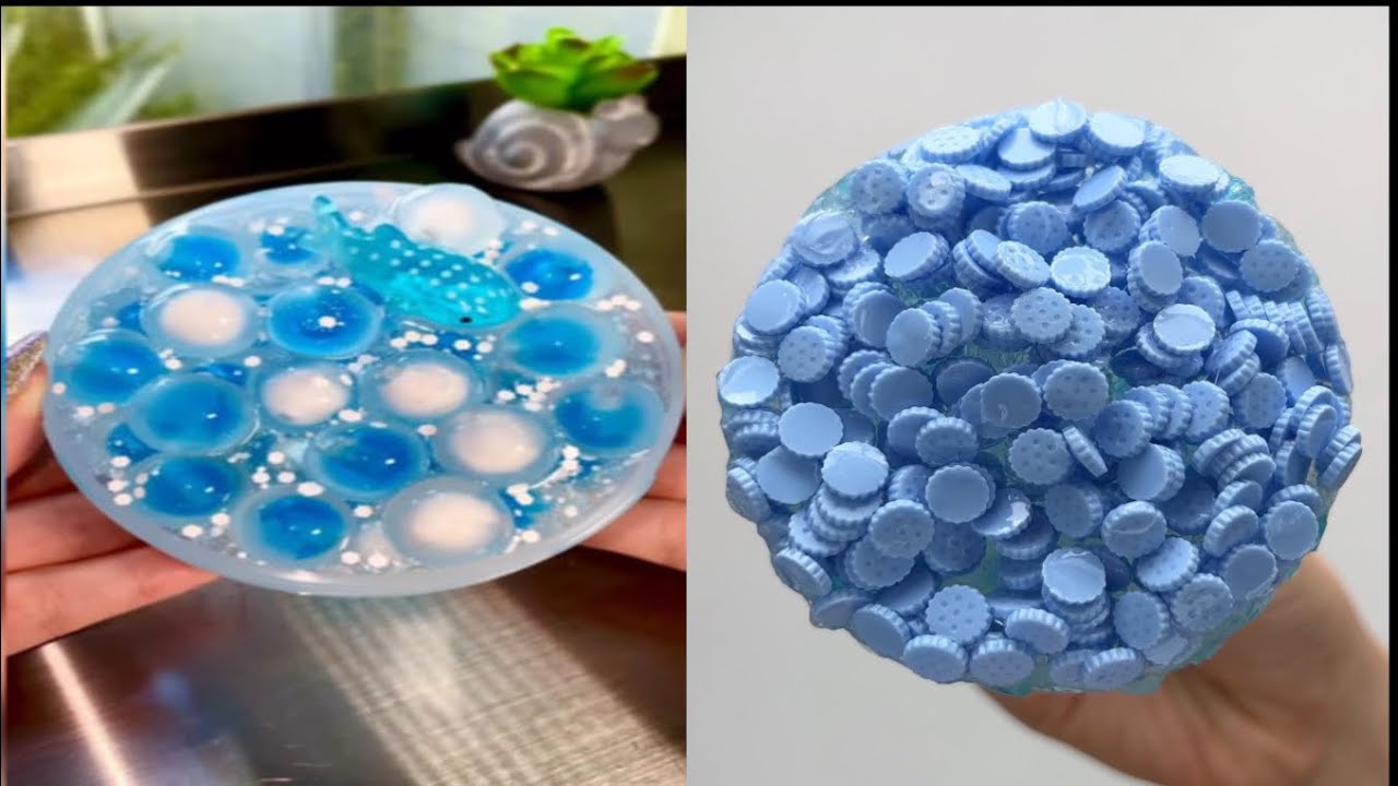 Oddly satisfying video - slime video - slime asmr - relaxing with Bleu ...