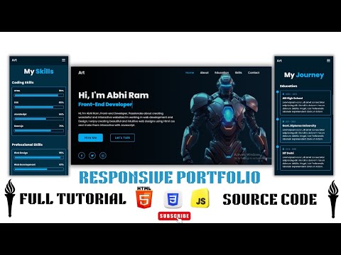 How to Create a Responsive Portfolio Website Using html css Js Full ...