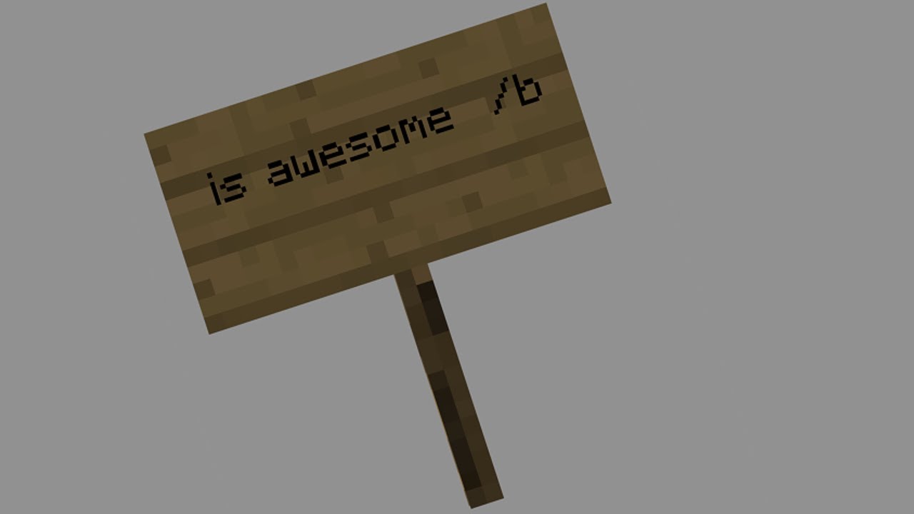 Minecraft - 14w02c - Scrolling Text on a Sign using /blockdata - YouTube