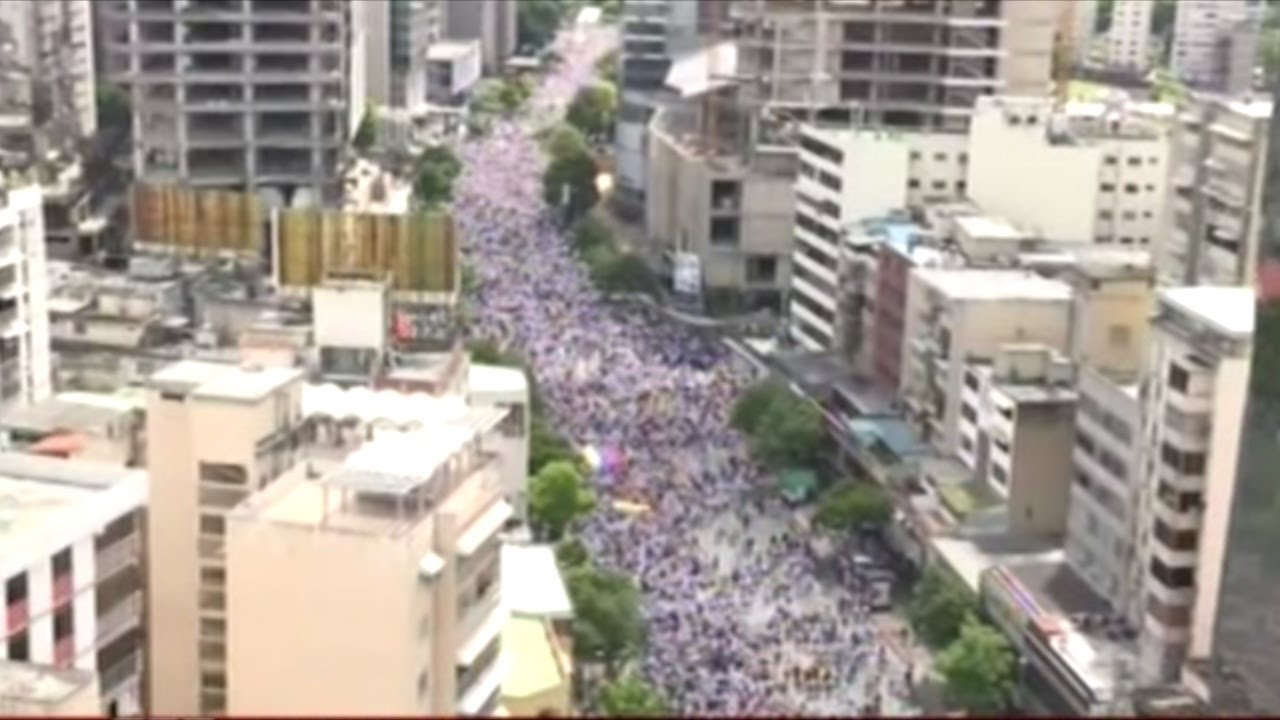 Over A Million People Protest In The Streets Of Venezuela! - YouTube