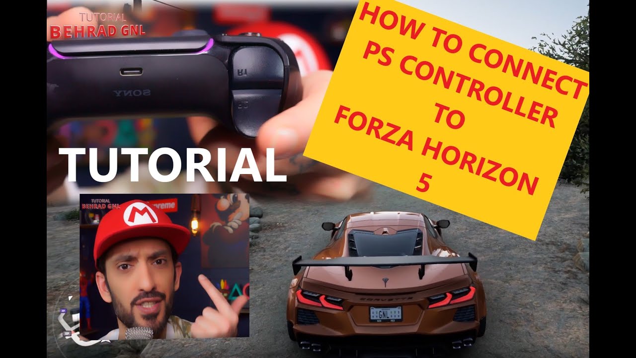 How to connect PS controller to Forza Horizon 5 Tutorial آموزش نصب دسته ...