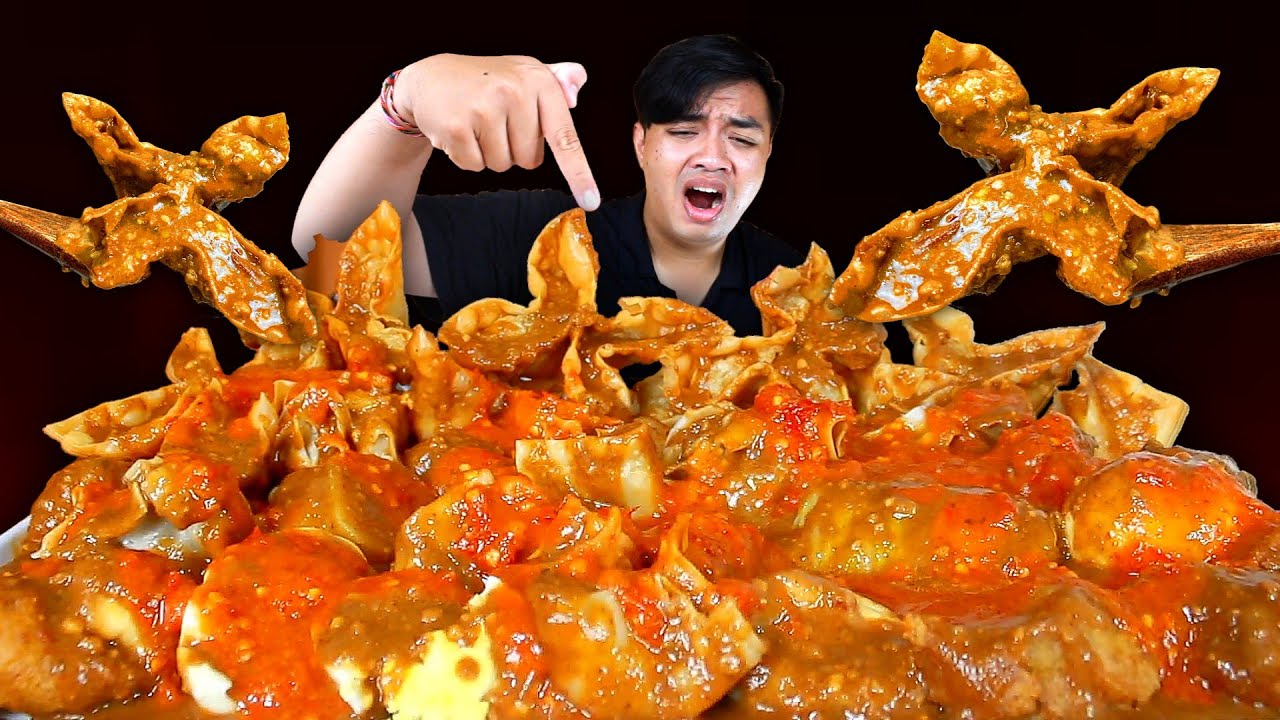Mukbang 100 Ribu Batagor Siomay Banjir Bumbu Kacang Siram Sambal