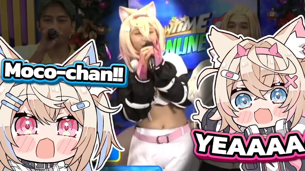 FuwaMoco are so excited when they're spotted on TV in the philippines ...