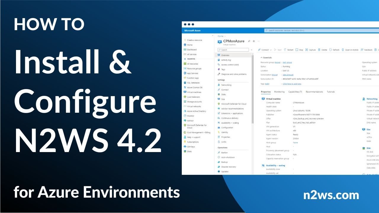 Install and Configure N2WS Backup & Recovery for Azure - YouTube
