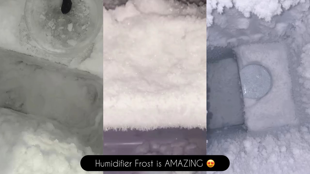 Frozen Freezer 😋 Fun with Frost! ☺️Scraping, Eating and lot of ...