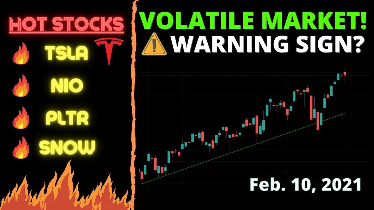 VOLATILE MARKET! WARNING SIGN? | SPY , QQQ , TSLA , NIO , PLTR , SNOW ...