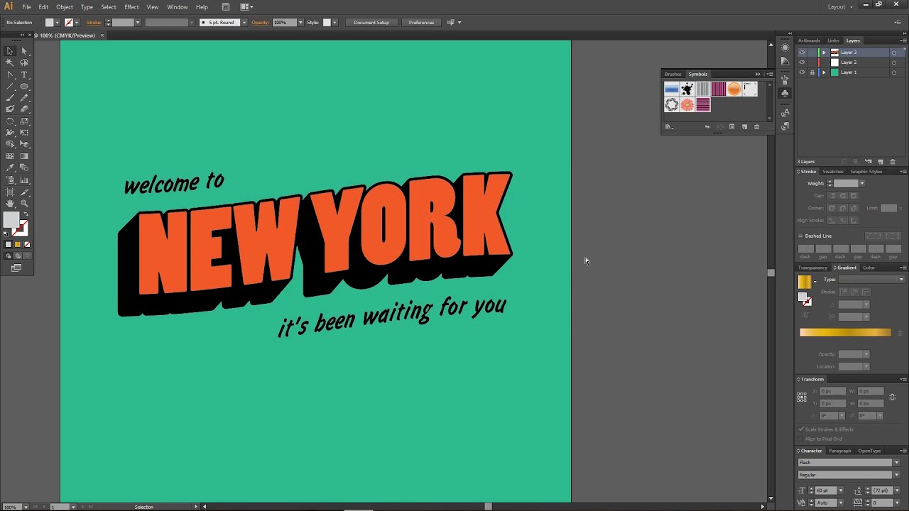 How To Create A Postcard Text Effect In Adobe Illustrator CS6 - YouTube