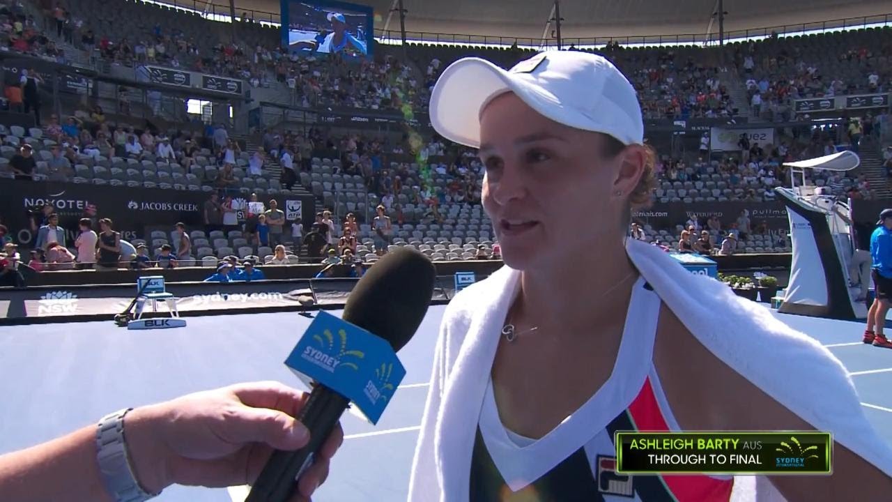 Ashleigh Barty On Court Interview (SF) | Sydney International 2018 ...
