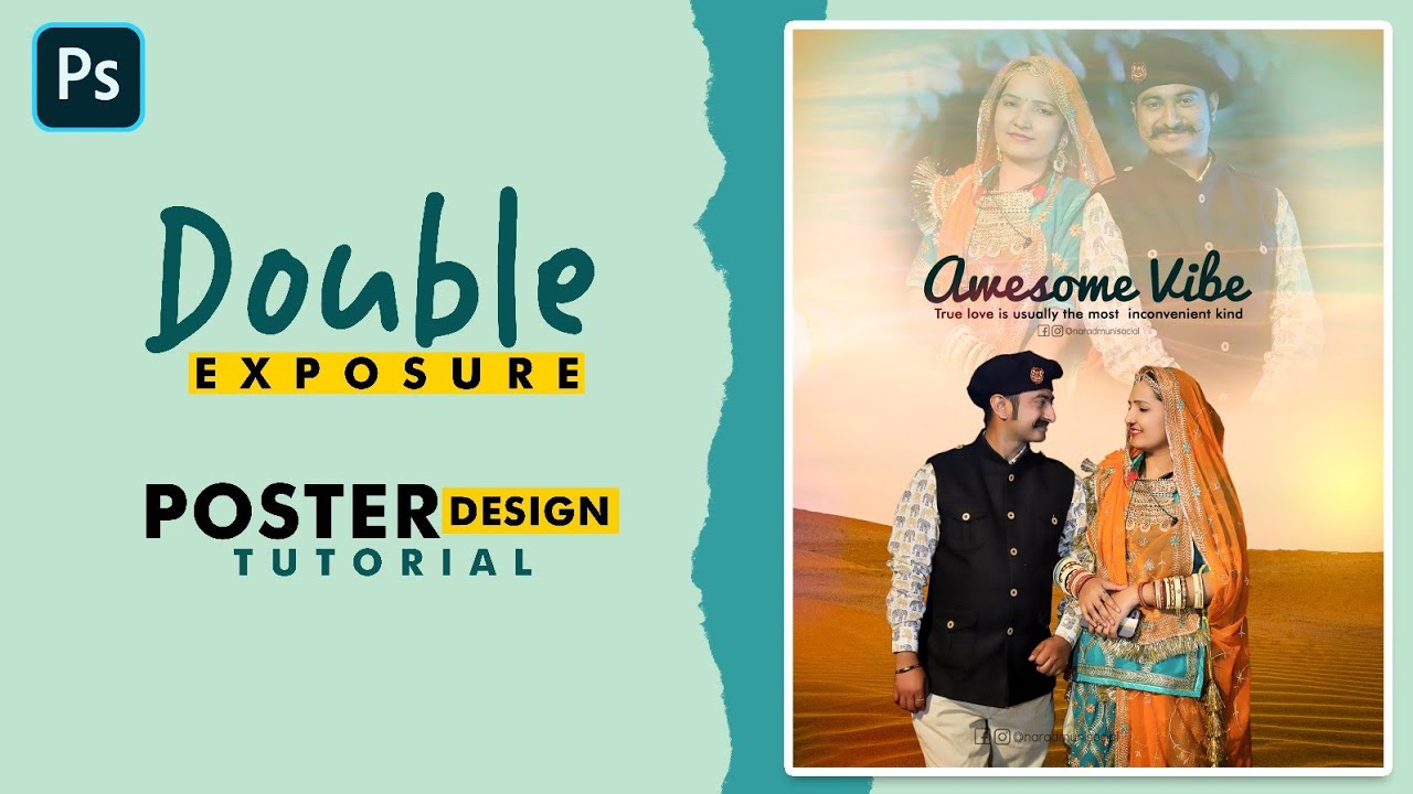 Couple Poster Design||Wedding Photo Editing||Pre Wedding Double ...