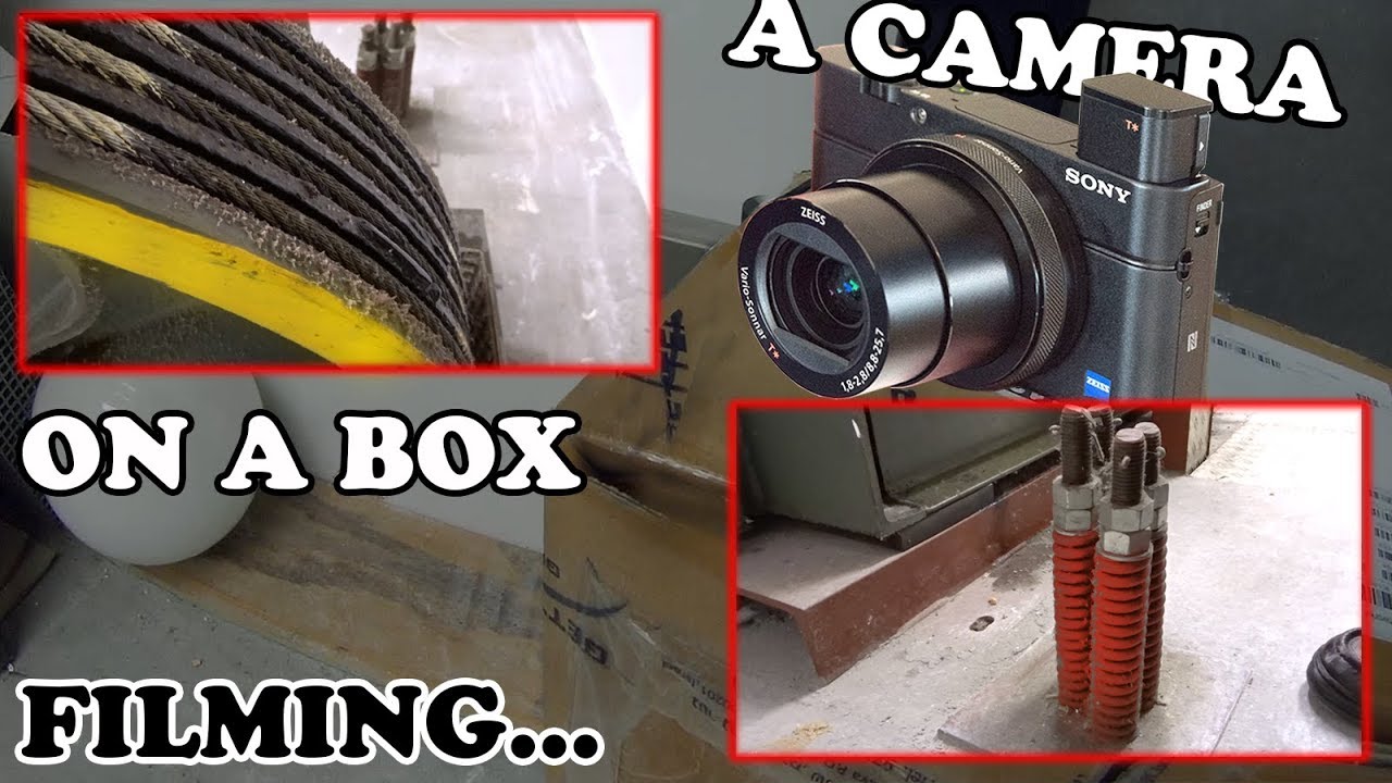 A camera on a box, filming... (definitely helps if you like lift ...
