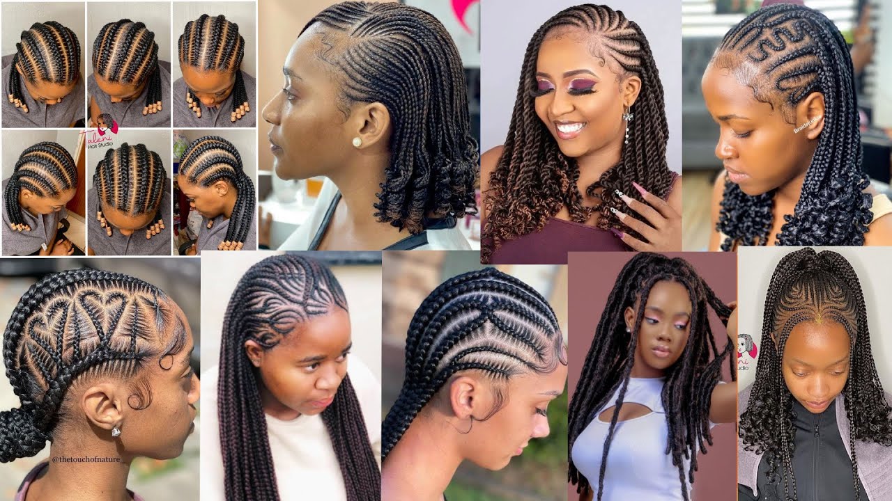 Unique & Stylish Braids Hairstyles for Black Women | Elegant Cornrow ...