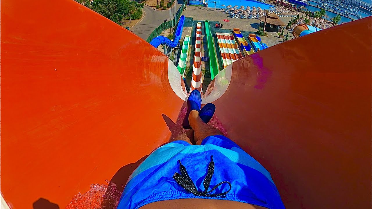 Kamikaze Water Slide at Marina Aquapark Waterland - YouTube