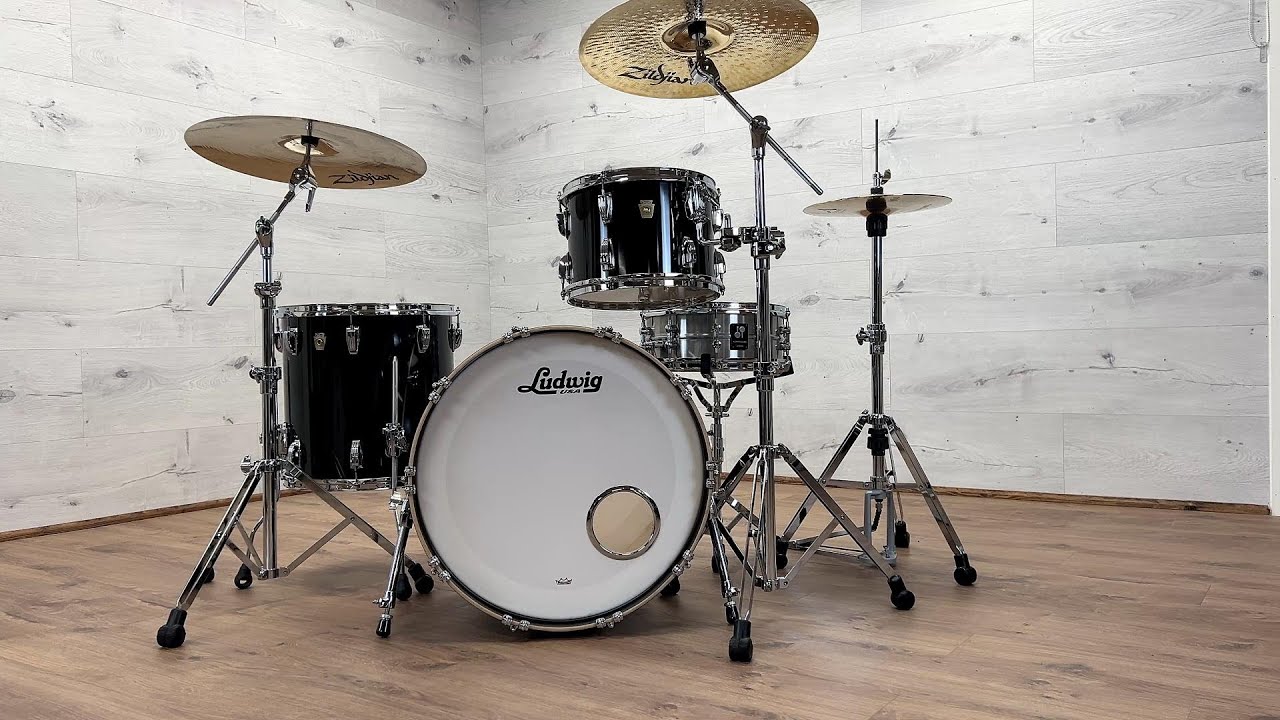 Ludwig Classic Maple Black Cortex 13, 16, 22 - YouTube