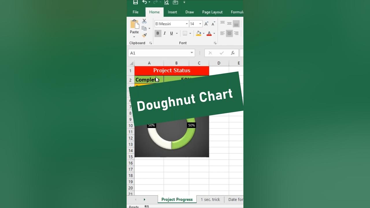 Doughnut Chart in MS Excel! 🎨 - YouTube