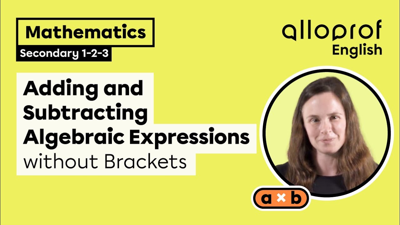 Adding and Subtracting Algebraic Expressions without Brackets ...