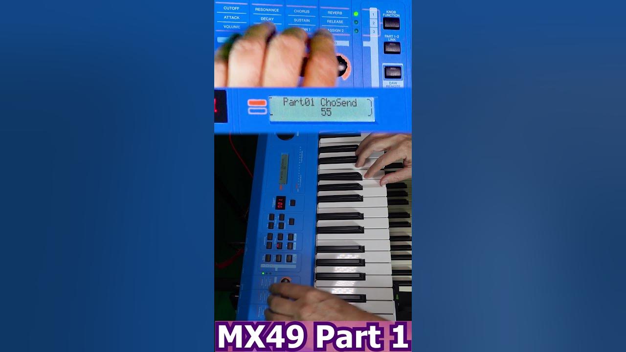Part 1 - Demo of ADSR and other basic subtractive synthesis elements using a Yamaha MX49 - YouTube