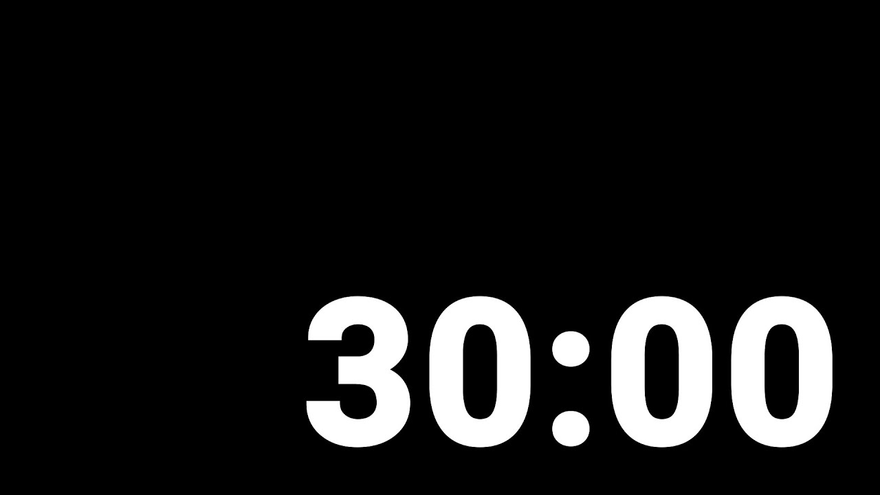 30 Minute Countdown Timer With Alarm - YouTube