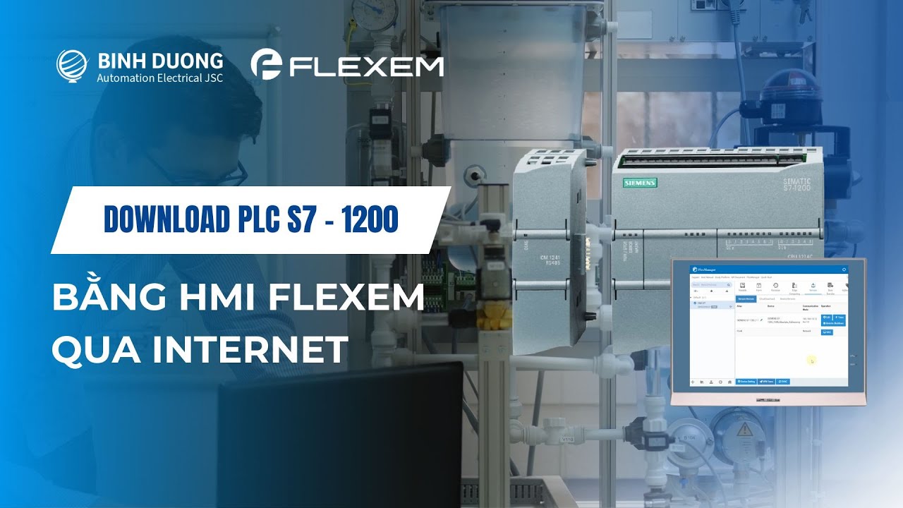 Bài 7: Hướng dẫn Download PLC S7 1200 từ xa qua internet sử dụng HMI IOT FLEXEM - YouTube