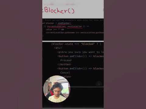 useBlocker() hook 🪝 in React Router #reactrouter #useblocker #omlondhe - YouTube
