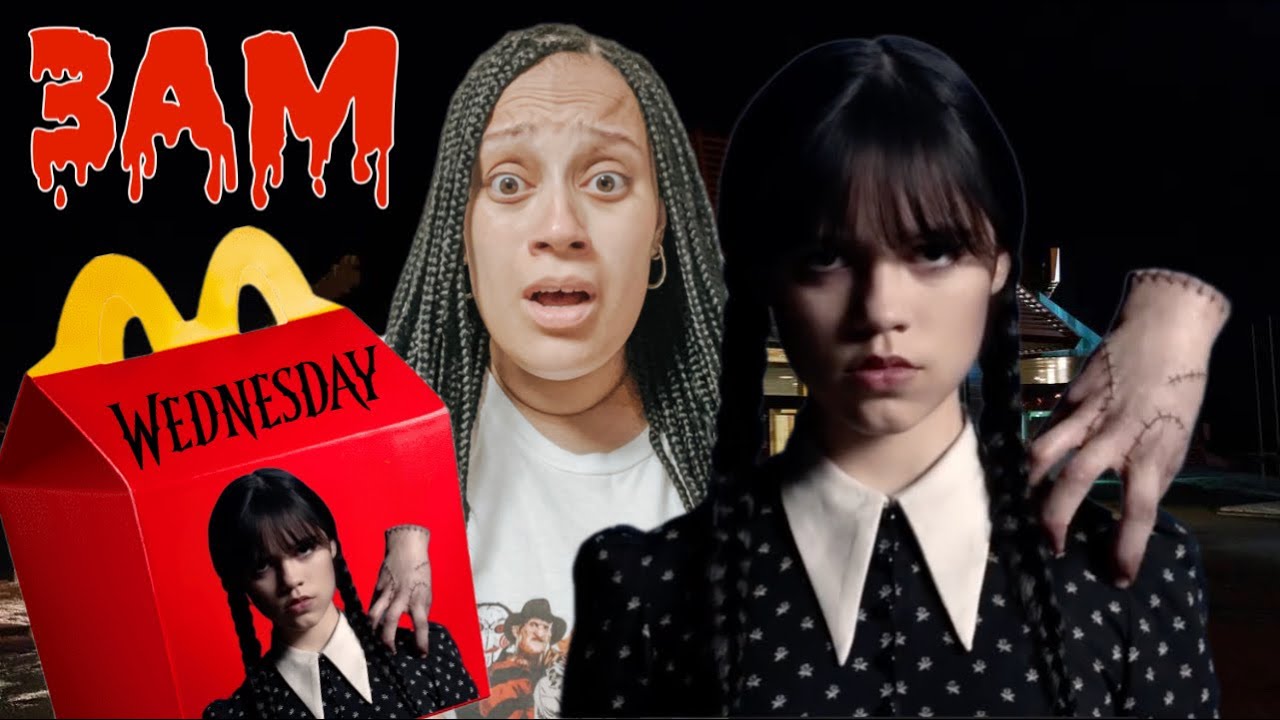 DO NOT ORDER WEDNESDAY ADDAMS HAPPY MEAL AT 3 AM!! (SCARY) - YouTube