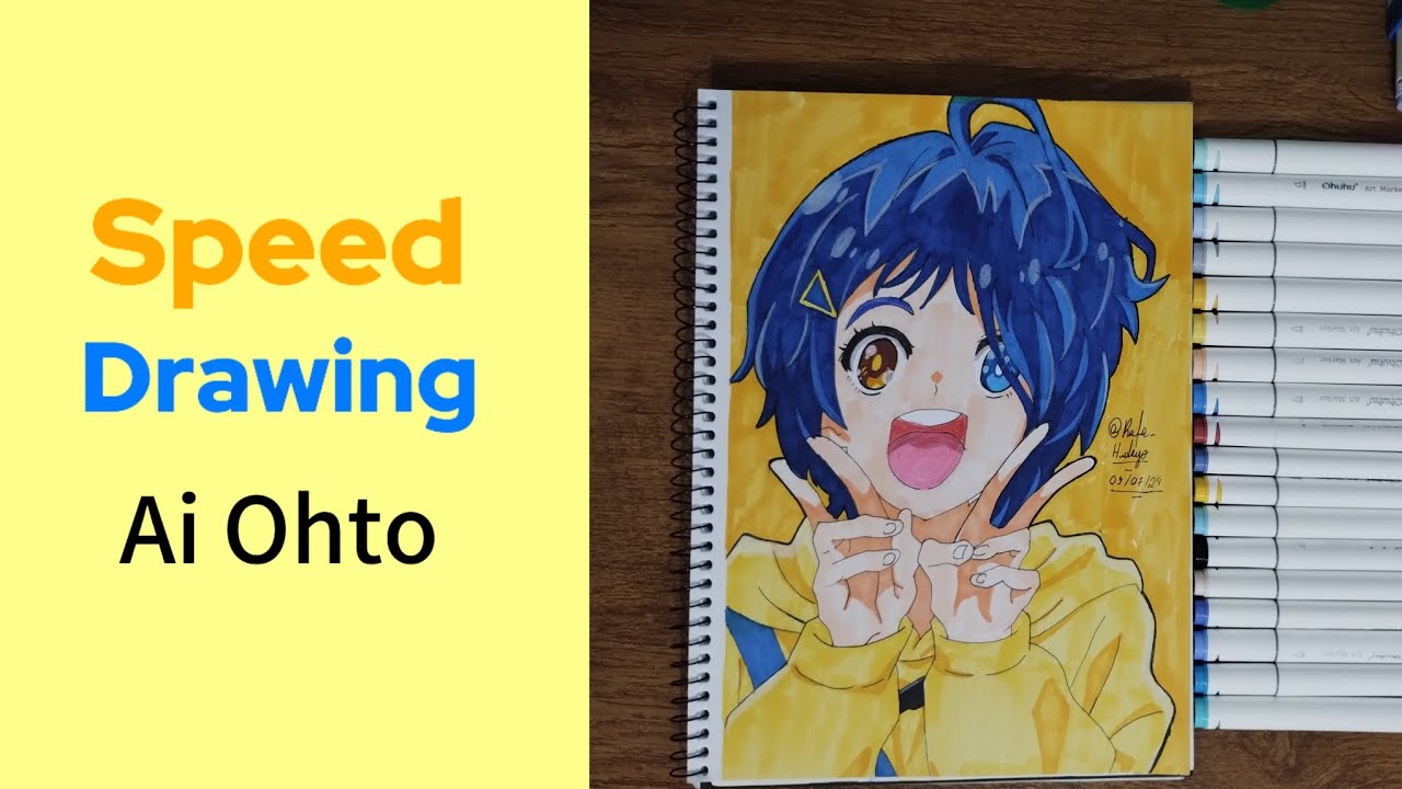 Speed Drawing Ai Ohto | Wonder egg priority 🥚 - YouTube